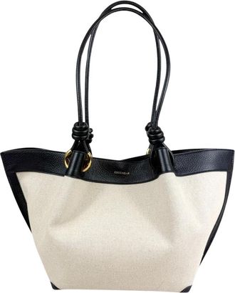 Coccinelle Femme, Sacs, Beige, Taille: ONE Size Finn Canvas Shoulder Bag