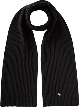 Benetton Sciarpa 12pauu00x &eacute;charpe Foulard, Noir, Taille Unique Homme