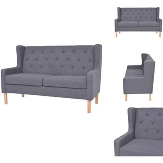 vidaXL Vidaxl - Sofa 2-Sitzer Stoff Grau - Couch - 2-Sitzer Couch - Grau - Wohncouch - Sofabed
