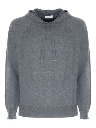 KANGRA Gerippter Hoodie - Grau