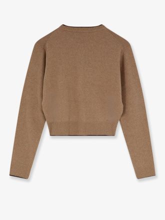 Chlo&eacute; Womens Cardigan Wool-Cashmere Beige Sweater