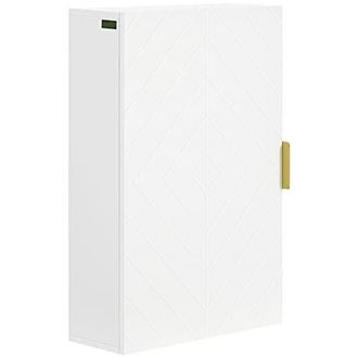 Kleankin Armoire Murale de Salle de Bain- Meuble de Rangement - avec &eacute;tag&egrave;re r&eacute;glable - dim. 40L x 15l x 60H cm Blanc