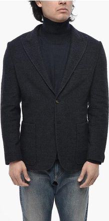 Paolo Pecora Unlined Single-Breasted Blazer with Notched Lapel size 48