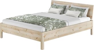 Erst-Holz Holzbett Doppelbett metallfrei Zirbe massiv 160x200 mit w&auml;hlbaren Zubeh&ouml;r V-60.95-16ohne Zubeh&ouml;r