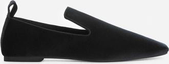 Arket Slipper Aus Samt -Schwarz