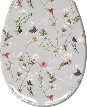 Kleine Wolke WC-Sitz Flores mit Absenkautomatik, Farbe: Multicolor, Material: Duroplast, Gr&ouml;&szlig;e: 37x 45 cm, 1860148075, L&auml;nge 37 cm, Breite 45 cm, H&ouml;he 5 cm