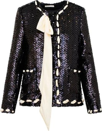 LoveShackFancy Loveshackfancy, Femme, Vestes, Noir, Taille: 40 FR Light Vestes