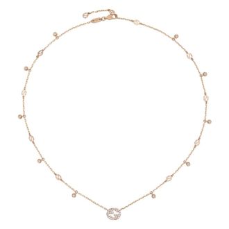 Gucci 18kt Ros&eacute;gold und Diamant Halskette - - Accessories - Damen - Gelb - ONE SIZE