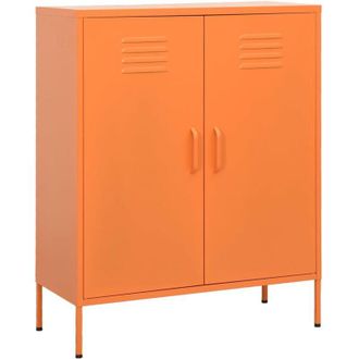 vidaXL Lagerschrank Orange 80x35x101,5 cm Stahl Vidaxl