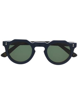 Lesca lunettes de soleil &agrave; monture ronde - Bleu