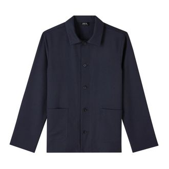 A.P.C. Marineblaue Kerlouan Wolljacke - - Jackets - Herren - Blau - L