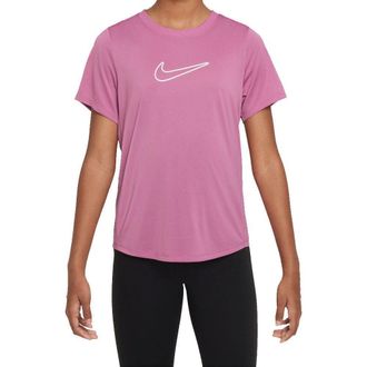 Nike Nike M&auml;dchen Dri-Fit One Standard Ss Hybrid T-Shirt, Magic Flamingo/White, 12/13 Jahre