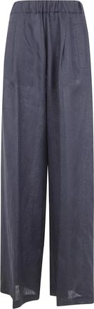 Semicouture Femme, Pantalons, Gris, Taille: 42 FR Pantalon Johnny en lin
