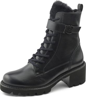 Paul Green Damen Schnürbootie mit Warmfutter, Frauen Schnürstiefeletten,Warm gefüttert,Winterstiefeletten,Winterschuhe,Schwarz (Black),37.5 EU / 4.5 UK