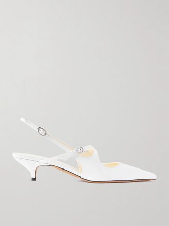 Proenza Schouler Slash Slingback-pumps Aus Leder - Wei&szlig;