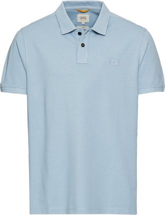 Camel Active Herren Halbarm Poloshirt aus Reiner Baumwolle Blau, menswear-6XL