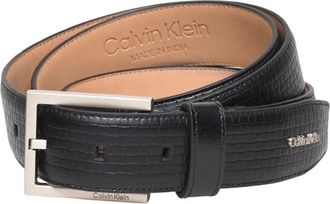 Calvin Klein Homme, Accessoires, Noir, Taille: 120 CM Square Buckle Woven 32mm