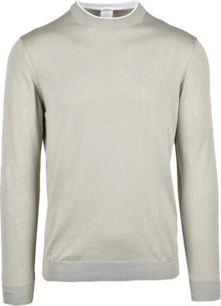 Eleventy Homme, Pulls, Vert, Taille: L Maglioncino Girocollo