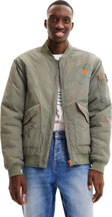 Desigual Mens CHAQ_Bomber, 4068 BOAB, Green, XXL