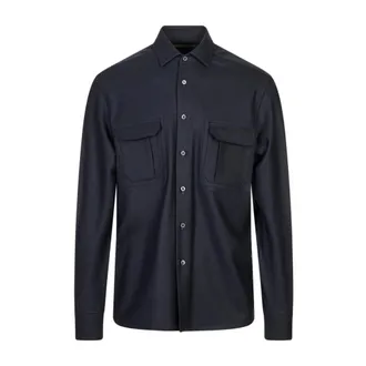 Corneliani Herren, Shirts, Blau, 2XLGr&ouml;&szlig;e