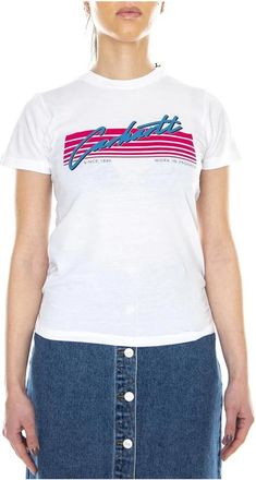 Carhartt Work in Progress Femme, Tops, Blanc, Taille: 36 FR Short Crewneck T-Shirt