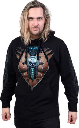 Spiral Herren Hoody Schwarz Kapuzenpullover, XL