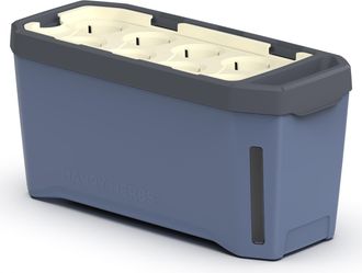 Gusta Garden Harry Herbs 4in1 Kräutertopf Blau - Pflanzentopf mit Bewässerungssystem - 0,5L Wassertank & 5L Erdvolumen - Für Indoor & Outdoor