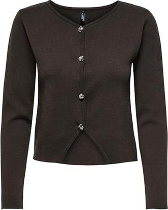 Only Onlscarlett Ls Button Cardigan KNT, G&acirc;teau au Chocolat, S Femme