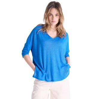 Notshy Femme, Tops, Bleu, Taille: 36 FR T-shirt Poncho Emilie