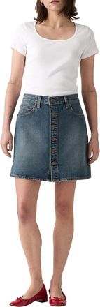 Levi's Retro Button Front Skirt Eight Track Ski