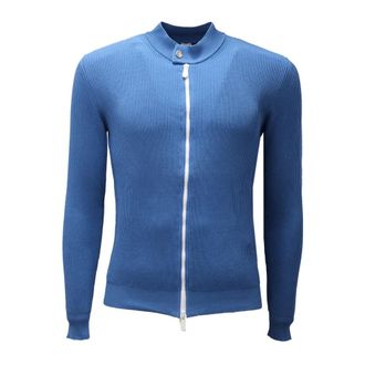 Eleventy A76Maga24 Mag0A001 Cardigan mit durchgehendem Rei&szlig;verschluss - - Knitwear - Herren - Blau - XS