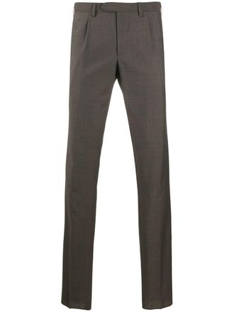 Dell'Oglio pantalon de costume slim - Marron