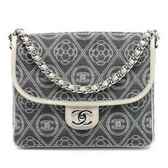 Chanel Pre-owned Canvas Schultertasche - - Pre-owned - Damen - Grau - ONE SIZE