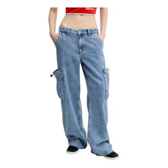 Karl Lagerfeld Jean Coupe Large - Femme - Jeans - Bleu - Taille: W25 L30