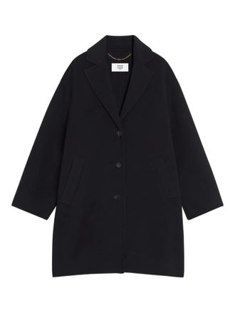 Maison Kitsun&eacute; manteau textur&eacute; &agrave; coupe droite - Noir