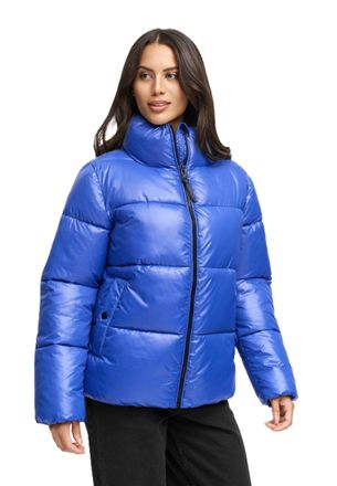 Marikoo Damen Winterjacke (S-3XL) - gesteppt, hochschlie&szlig;ender Kragen, leicht - N071 - GalaxyBlue Gr&ouml;&szlig;e S - Gr.S