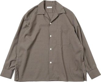 Kaptain Sunshine Kaptain Sunshine, Homme, Chemises, Brun, Taille: 2XL Summer Wool Open Collar Shirt