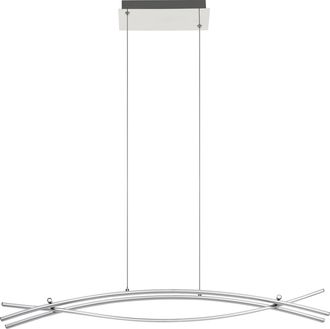 Eglo LED Pendelleuchte Nevado, 3 flammige H&auml;ngelampe, H&auml;ngeleuchte aus Aluminium und Kunststoff, Esstischlampe, Wohnzimmerlampe h&auml;ngend in Chrom, Wei&szlig;