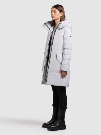 Khujo Kurzmantel KHUJO PROTEA, Damen, Gr. XS, platinum grau, 100% Polyester, unifarben, eingesetzt gerader Abschluss, M&auml;ntel Kurzmantel, Topseller