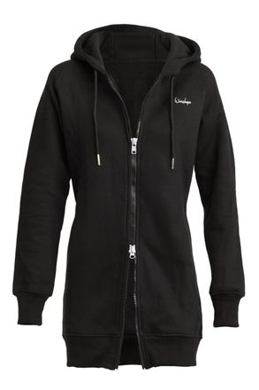 Winshape Lange, kuschelige Hoodie-Jacke J006 mit 2-Wege-Zipper