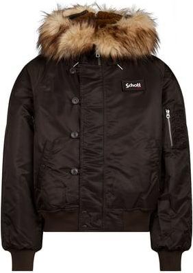 Schott NYC Blouson uni &agrave; capuche