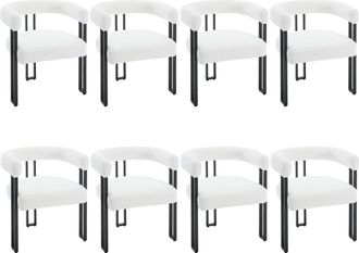 Woltu Esszimmerst&uuml;hle 8er Set, Esstisch St&uuml;hle mit Armlehnen, Design Stuhl K&uuml;chenstuhl Essstuhl, Sessel bequem modern, f&uuml;r Esszimmer Wohnzimmer Schlafzimmer