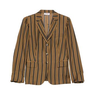 Alberto Biani Femme, Vestes, Brun, Taille: 40 FR Blazer &agrave; rayures