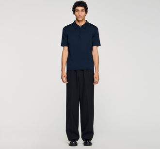 Sandro Polo en maille &agrave; col zipp&eacute;