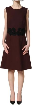 Dolce & Gabbana Femme, Robes, Brun, Taille: 36 FR Robe sans Manches Longueur Genou