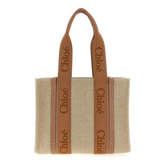 Chlo&eacute; Femme, Sacs, Brun, Taille: ONE Size Woody Medium Shopping Bag