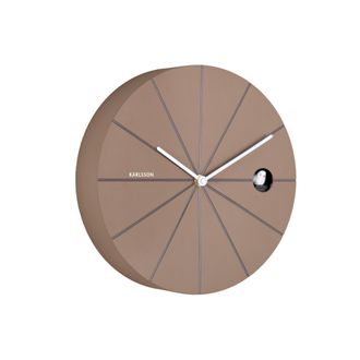 Karlsson Wanduhr Destacado Cuckoo - Braun - 28x28x28cm - Rund - Kunststoff - Wanduhr Modern Wohnzimmer - Wanduhren - Kuckucksuhr