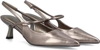 Shoes & Blues Chaussures de salon pour femme avec talon bas, pointe fine et bande crois&eacute;e. Imprim&eacute; uni, id&eacute;al pour les looks de bureau ou d&eacute;v&eacute;nements sp&eacute;ciaux., Plo