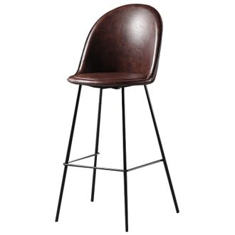 Generic Barhocker aus Kunstleder, Tresenhocker, K&uuml;chenbarst&uuml;hle, gepolsterter Stuhl f&uuml;r ESS- und Wohnzimmer, 66/76 cm, 150 kg