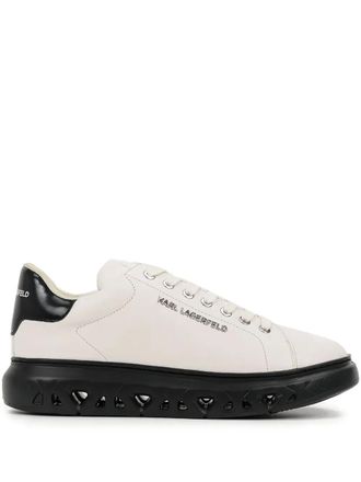 Karl Lagerfeld baskets à découpes - Blanc